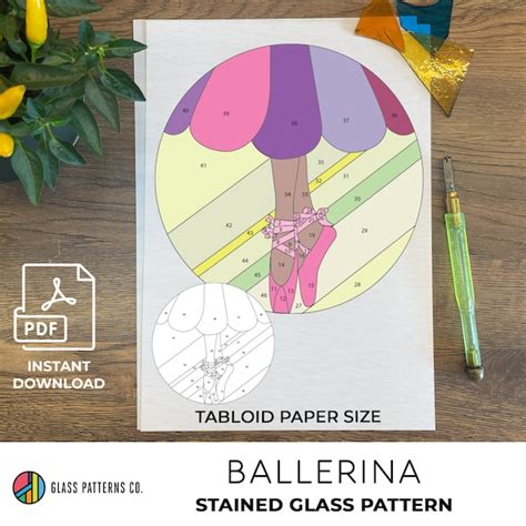 Ballerina Pattern Stained Glass Etsy