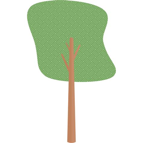 Flat Tree Style Aesthetic Collection Set 17171129 Png