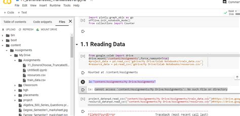 Iam Unable To Access My Google Drive Files In Google Colab Even Though I Have Mounted It