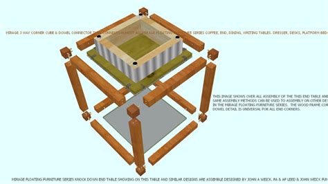 End Table Mirage Floating Kd Assembly By John A Weick Ra 3d Warehouse