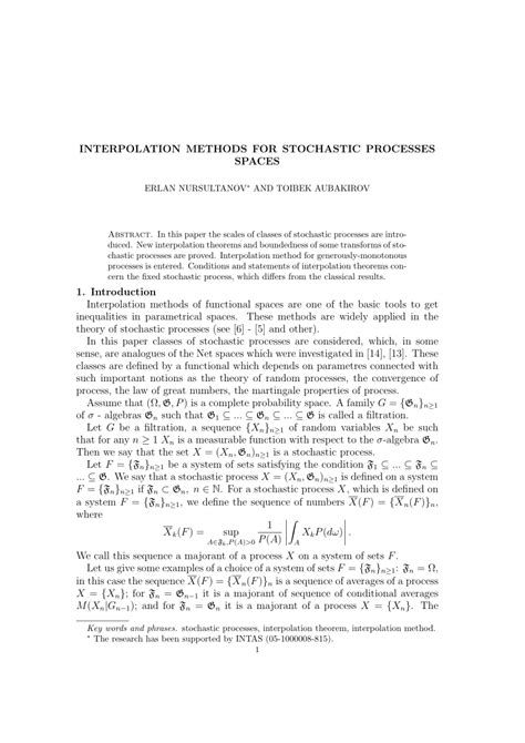 pdf interpolation methods for stochastic processes spaces