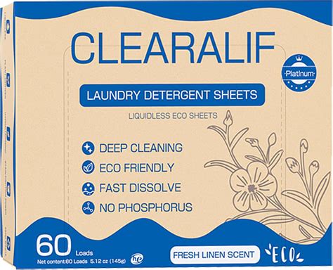 Eco Friendly 60 Loads Laundry Detergent Sheets Fresh