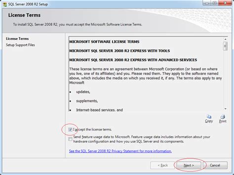 install sql server express 2008 on windows