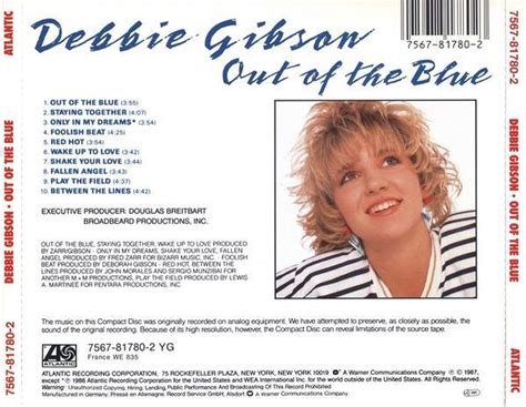 Out Of The Blue Debbie Gibson Cd Album Muziek