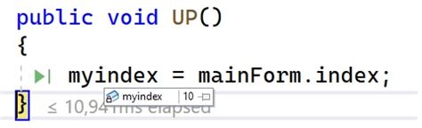 C Why When Passing The Index From The Main Form To Usercontrol The Index Is 0 All The Time