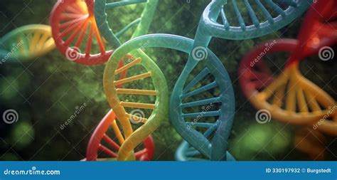 Illustrative Depiction Of Nucleic Acid Double Helix With Connected Nucleic Acid Molecules Often