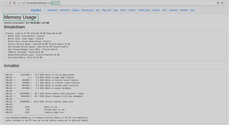 Impala Web User Interfaces In The Adh Cluster Adh Arenadata Docs