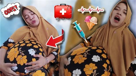Kasihan 😭 Ibu Hamil Sakit Perut Mau Melahirkan Kebanyakan Makan Es Krim 💖 Abdillah And Family ...