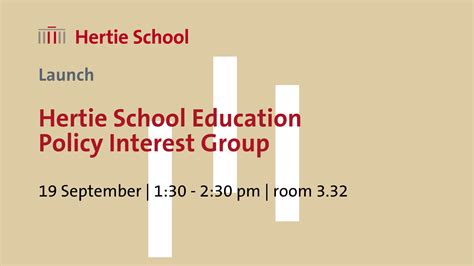 Launch Of The Hertie Education Policy Interest Group Hertie School Connect
