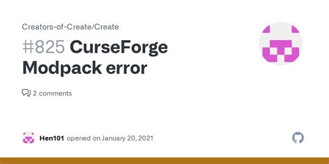 Curseforge Modpack Error · Issue 825 · Creators Of Createcreate · Github