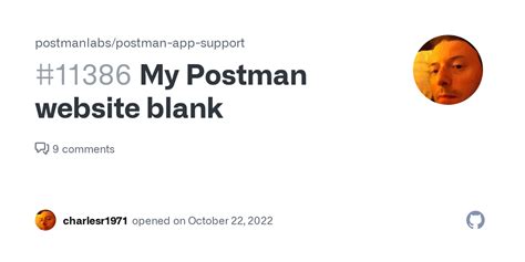 My Postman Website Blank · Issue 11386 · Postmanlabspostman App