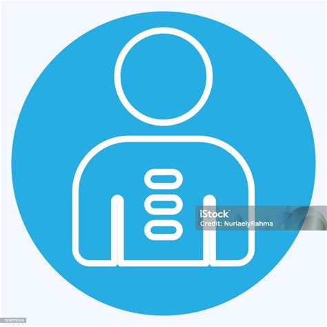 아이콘 자세 정형 외과 기호와 관련이 있습니다 파란 눈 스타일 심플한 디자인 편집 가능 간단한 그림 가리키기에 대한 스톡 벡터