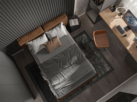 Дизайн детской спальни в тёмных тонах для подростка On Behance