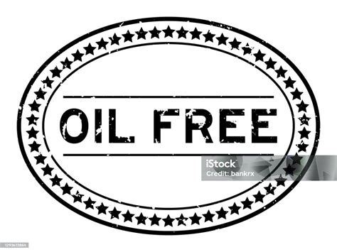 그런지 블랙 오일 무료 단어 타원형 고무 씰 스탬프 에 흰색 배경 건강한 식생활에 대한 스톡 벡터 아트 및 기타 이미지