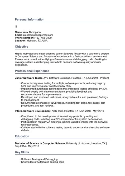 Software Tester Resume Examples And Templates For 2024 Resume Buildr