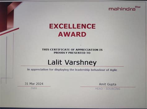 Lalit Kumar Varshney On Linkedin Appreciation 20 Comments