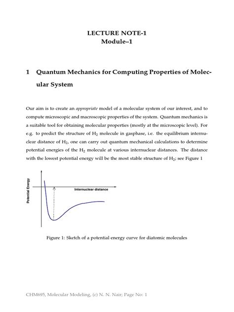 lecturenotes 1 pdf computational chemistry molecules