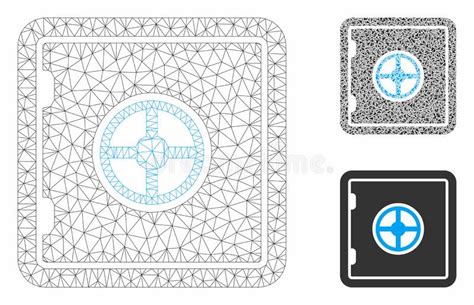 Safe Vector Mesh Carcass Model And Triangle Mosaic Icon Stock Vector Illustration Of Close