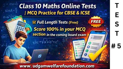 Class 10 Maths Mcq Practice Test For Cbse Udgam Welfare Foundation