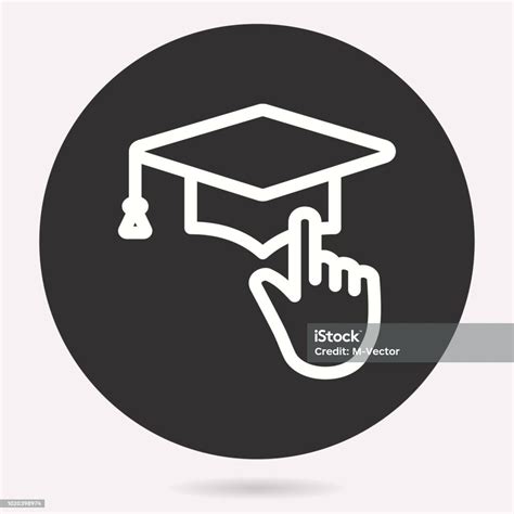 E러닝 교육 아이콘입니다 알아보기 학술 연구 기호 벡터 일러스트 절연입니다 간단한 그림입니다 고름에 대한 스톡 벡터 아트 및