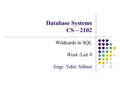 Wildcard In Database Pdf Databases Computer Software And Applications