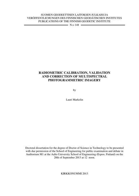 Pdf Radiometric Calibration Validation And Correction Of Multispectral Photogrammetric Imagery