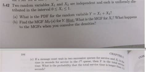 Two Random Variables X1 And X2 Are Independent And