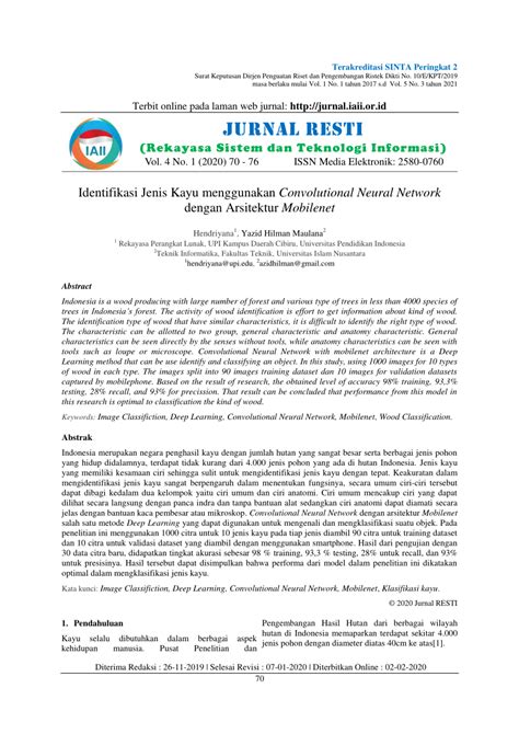 pdf identification of types of wood using convolutional neural