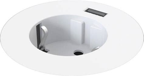 Kondator Powerdot MIDI Stikkontakt USB Oplader Hvid Pris