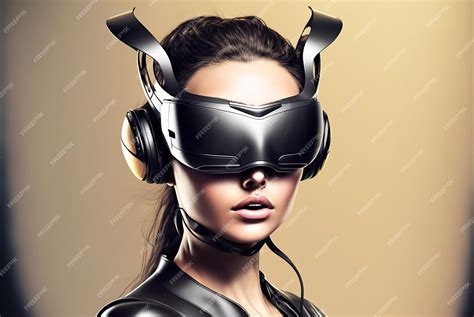 Premium Photo Sexy Girl Wearing Vr Glasses Futuristic Fashion Style