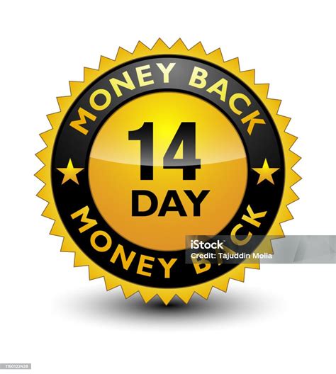 신뢰할 수 있는 강력한 황금 14 일 돈 뒤 보증 배너 스티커 태그 아이콘 우표 레이블 흰색 배경에 고립 된 서명 100에 대한 스톡 벡터 아트 및 기타 이미지 Istock