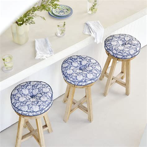 Shop Winton Priya Round Outdoor Chair Pad Navy Online Bed Bath N Table