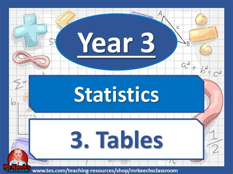 Year 3 Statistics Tables White Rose Maths Teaching Resources