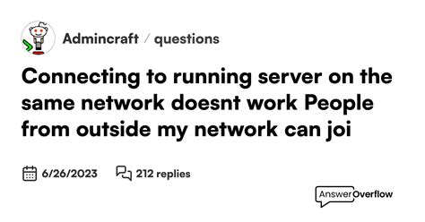 Connecting To Running Server On The Same Network Doesnt Work People