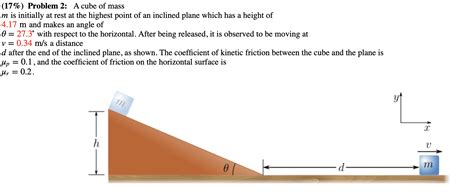 Solved What Is The Speed Of The Cube In Meters Per Second
