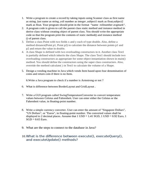 Mca Java Assignment Pdf