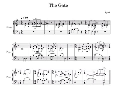 Intro Of The Gate Transcribed Rbjork