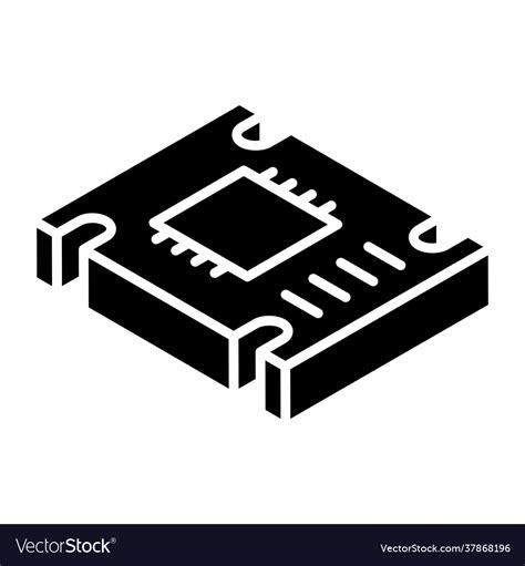 Microprocessor Chip Royalty Free Vector Image VectorStock