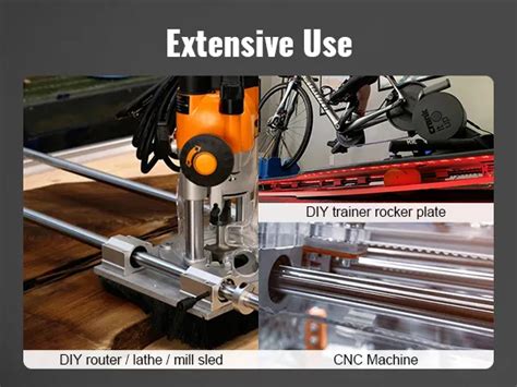 Vevor Linear Guide Rail Set Sbr20 800mm 2 Pcs 31 5 In 800 Mm Sbr20 Guide Rails And 4 Pcs