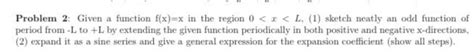 Solved Problem Given A Function F X X In The Region Chegg