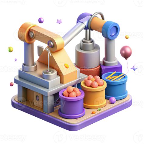 Stunning Contemporary Factory Automation Robotic Assembly Line Isolated Detailed 59125582 Png