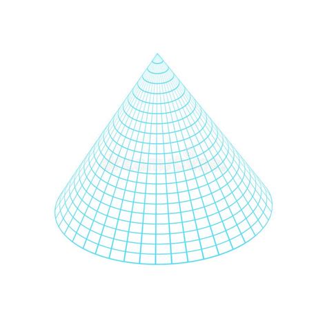 Y2k 3d Mesh Cone Stock Illustration Illustration Of Mesh 347874193