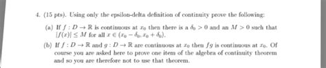 solved using only the epsilon delta definition of continuity