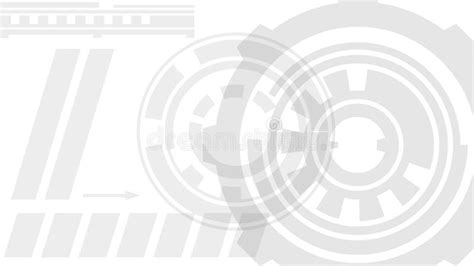 Modern Technology Background With Contemporary Elements And Gear Stock