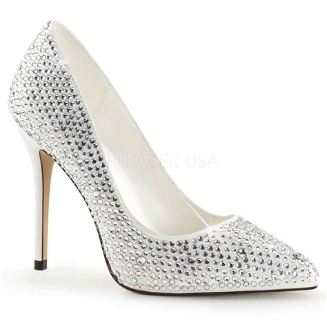 PleaserUSA High Heels Strass-Pumps Amuse-20RS elfenbein: Amazon.de ...