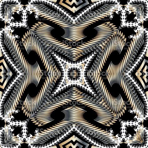 그리스어 질감 추상 3d 벡터 원활한 패턴입니다 꽃 장식 민족 부족 스타일의 배경입니다 기하학적 반복 배경 아름 다운 장식