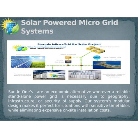 Solar Powered Micro Grid Systems