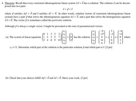solved theorem recall that every consistent inhomogeneous