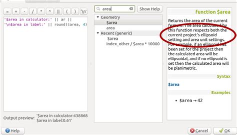 Coordinate System QGIS Shows Incorrect Area In Label But Correct In Field Calculator