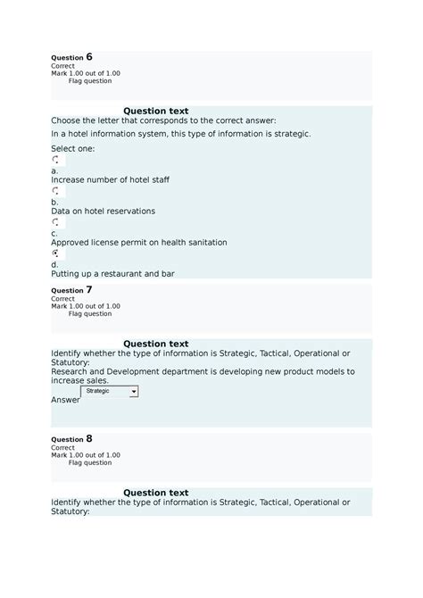 Prelim Quiz 1 System Analysis And Design Question 6 To 10 System